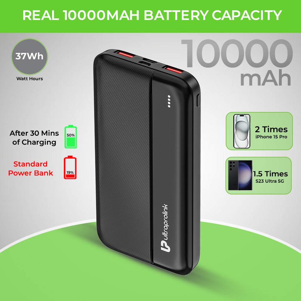 Juice-Up Pronto 22.5W/10,000 mAh Power Bank UM1123BLK – UltraProlink