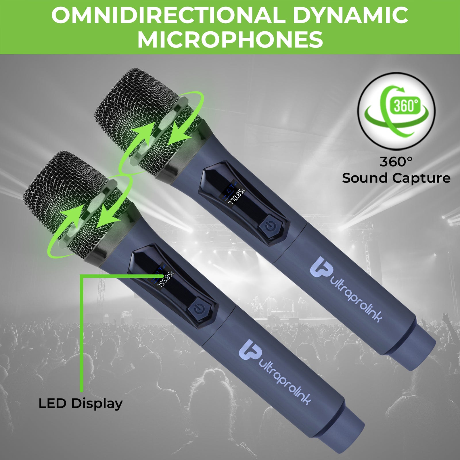 Sonic Duet Dual Dynamic Wireless Microphone & Receiver Set UM1194-2 ...