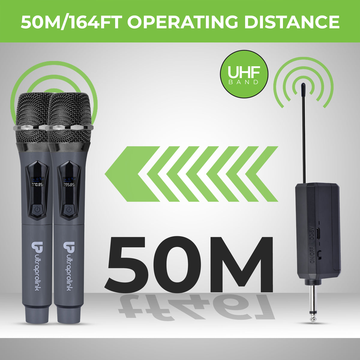 Sonic Duet Dual Dynamic Wireless Microphone & Receiver Set UM1194-2 ...