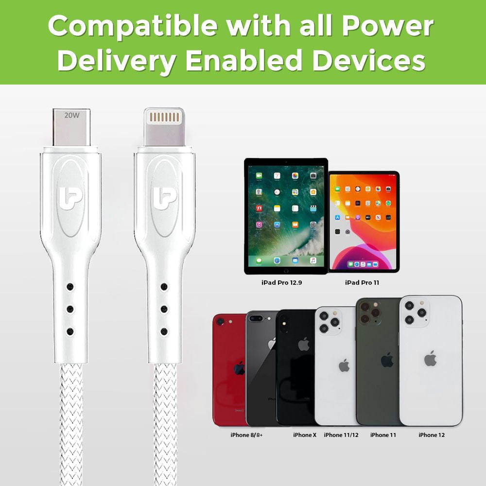 VoLo PD20 Type C to Lightning 20W Power 1.5m UL1052 (White) – UltraProlink