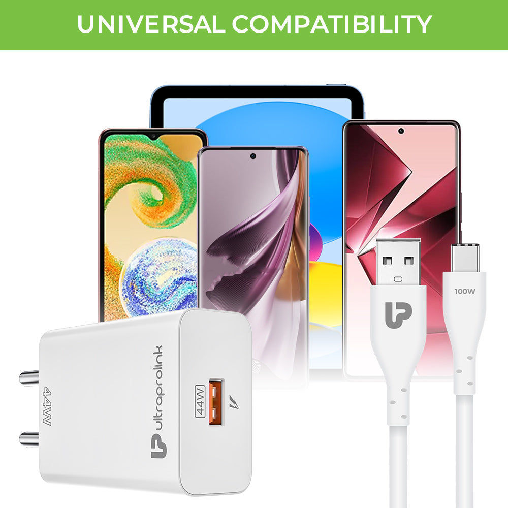 44W Multi Protocol Fast Travel Charger with 1m Cable UM1135 – UltraProlink