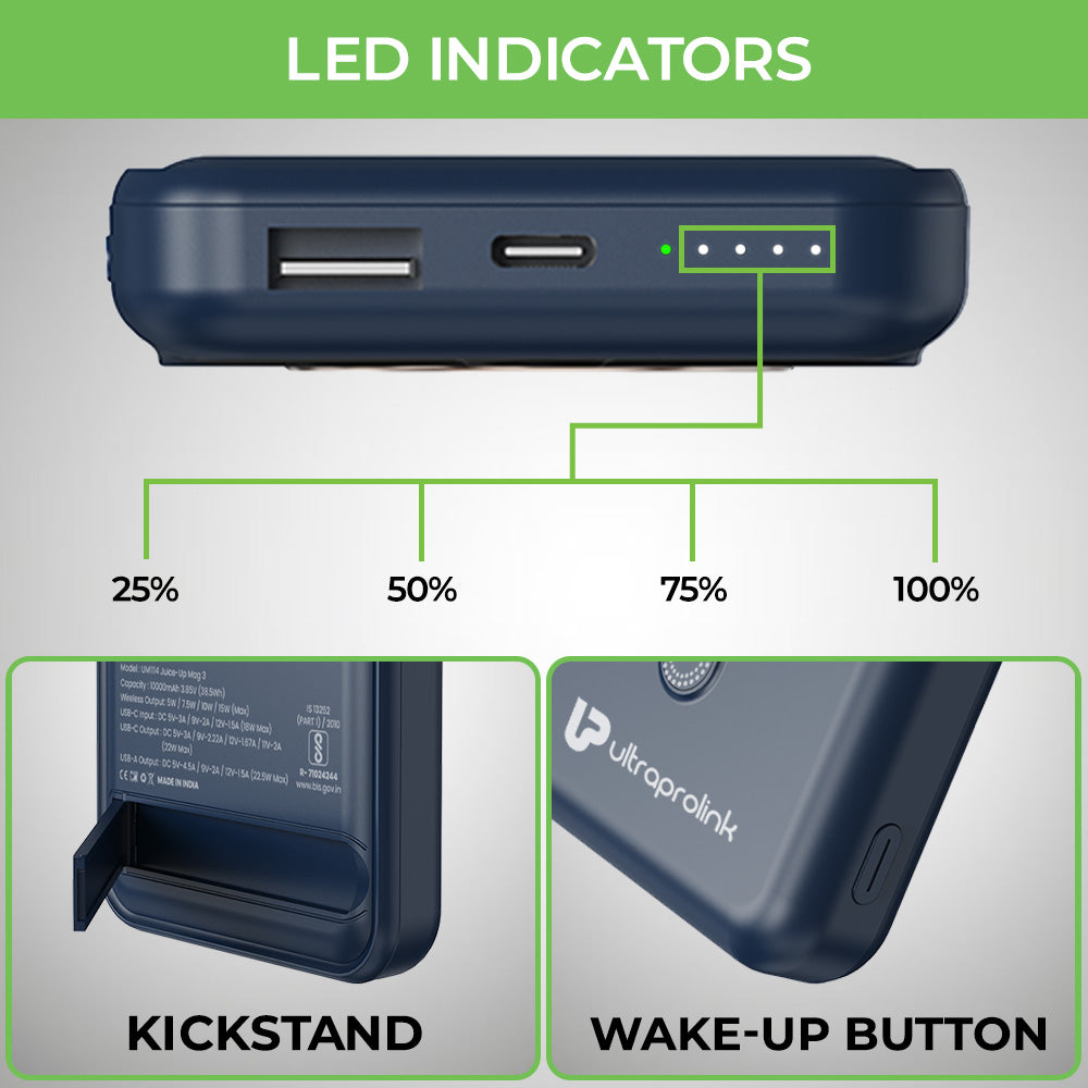 Juice-Up Mag 3 Wireless Magnetic Power Bank (10,000mAh) UM1114 – UltraProlink