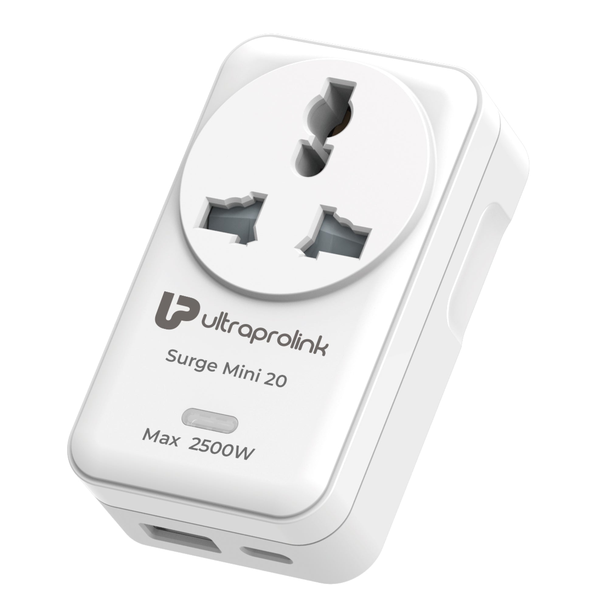 Surge Mini-3-Pin Universal Multi-Plug Socket with Surge | Dual Ports-1 ...