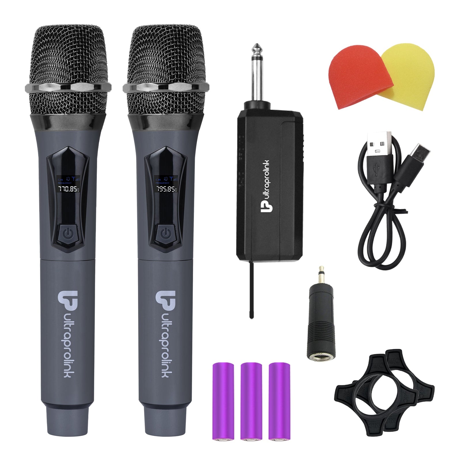 Sonic Duet Dual Dynamic Wireless Microphone & Receiver Set UM1194-2 ...