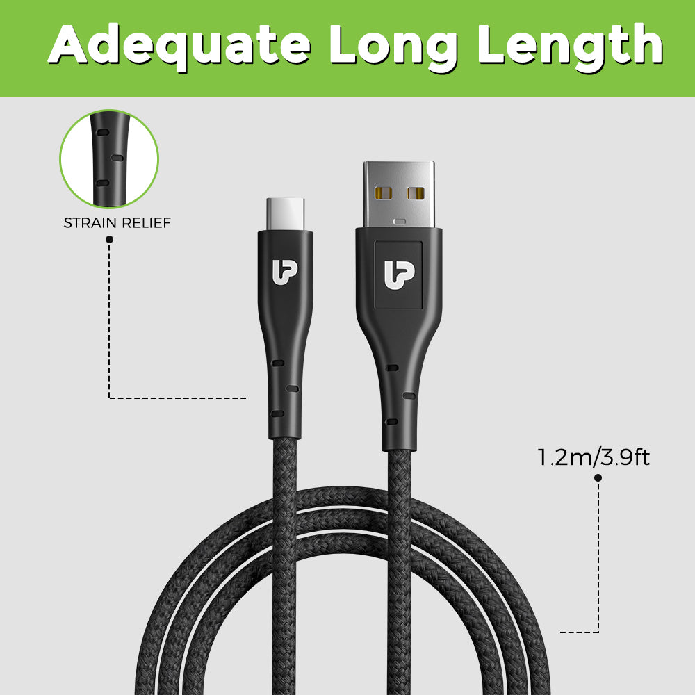 Zap+Type C Cable Fast charging UL1070BLK – UltraProlink
